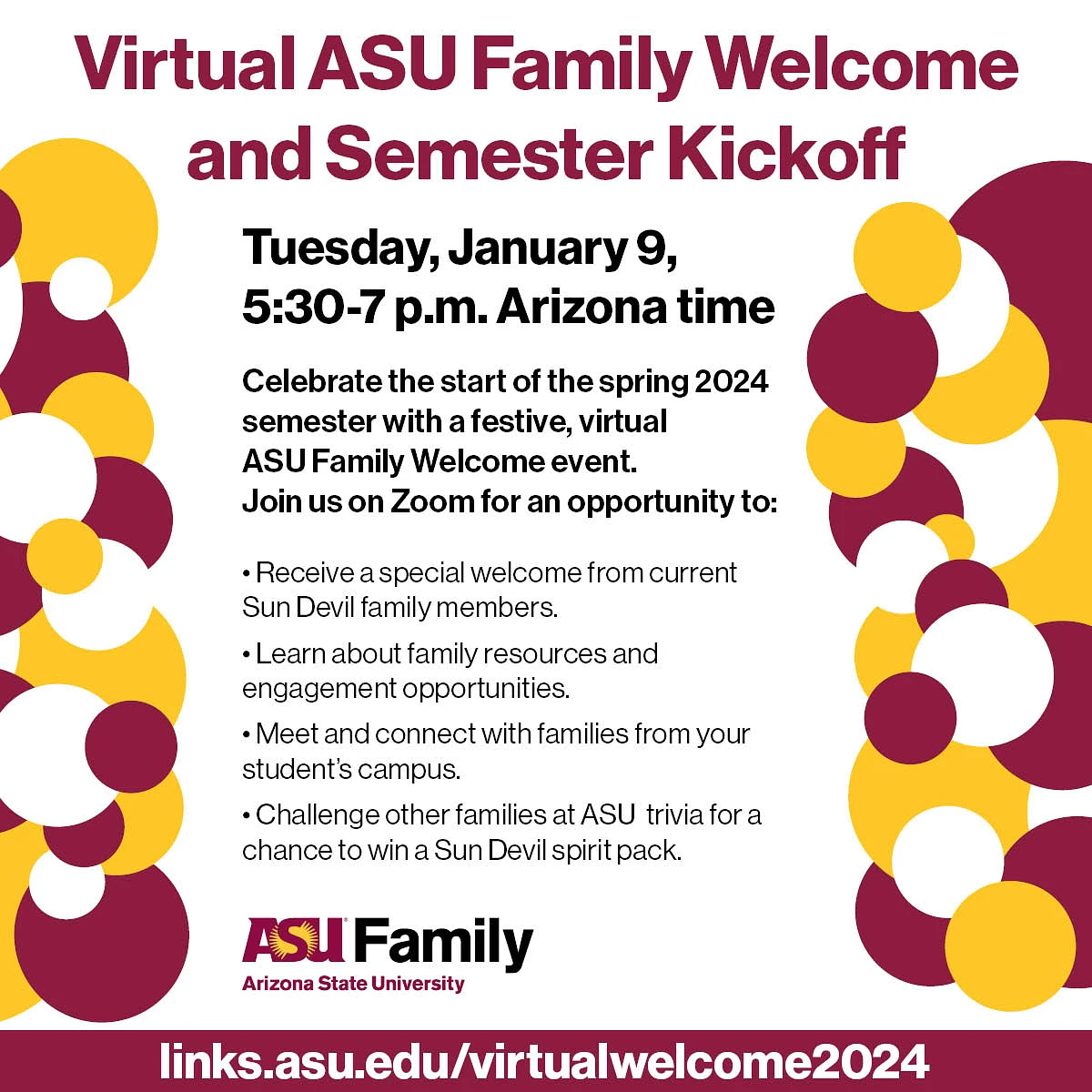 Join our virtual ASU Family Welcome and Semester | The ASU Family Hub