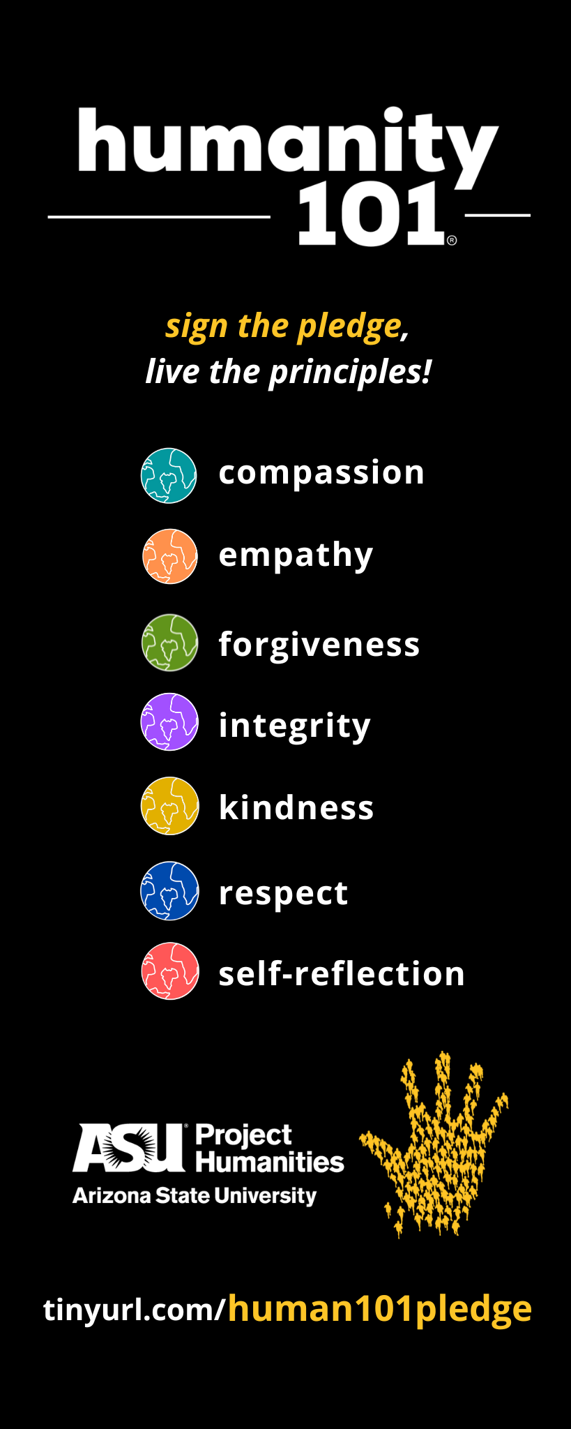 Sign the Humanity 101® Pledge! | The ASU Family Hub