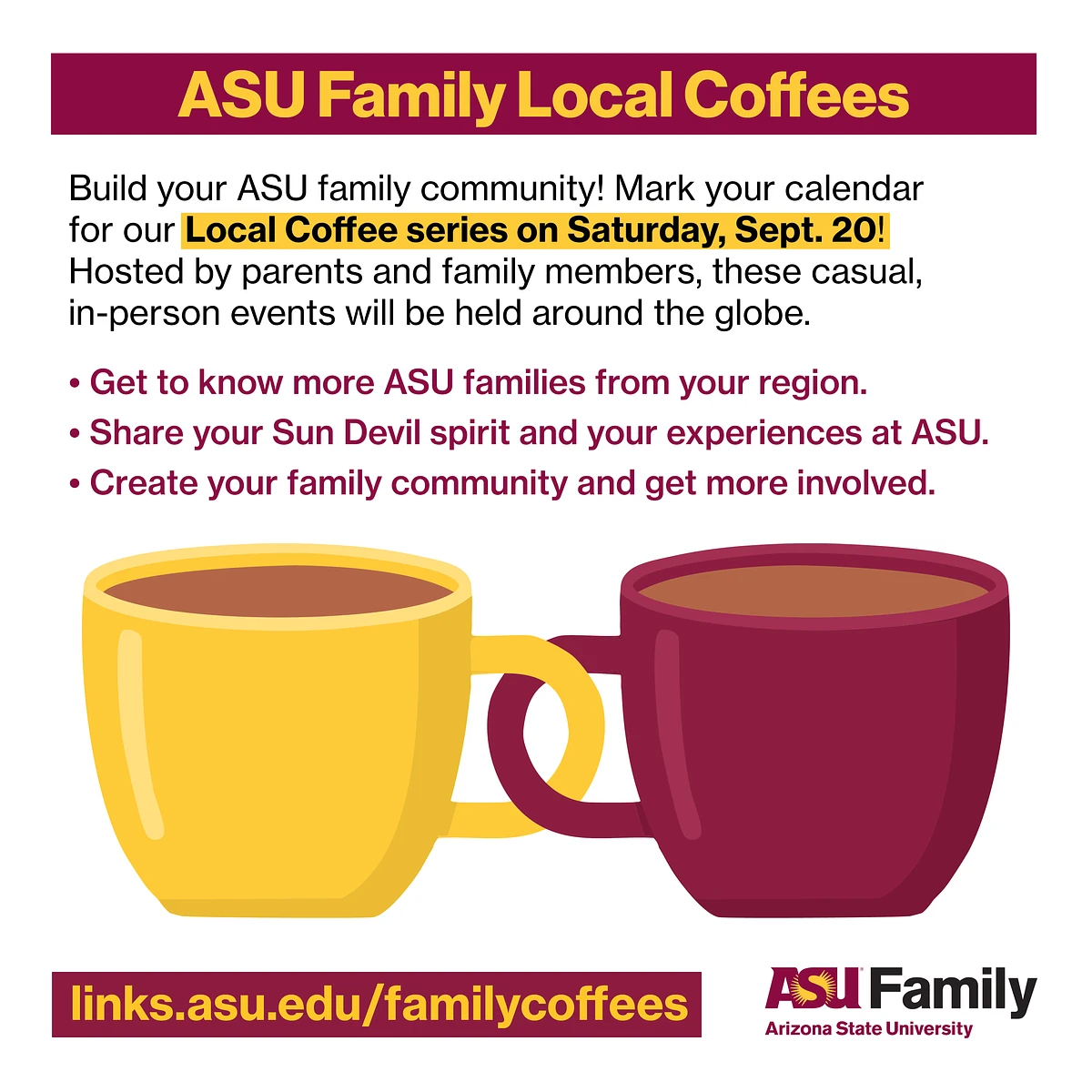 Join a festive ASU Family Local Coffee event on | The ASU Family Hub